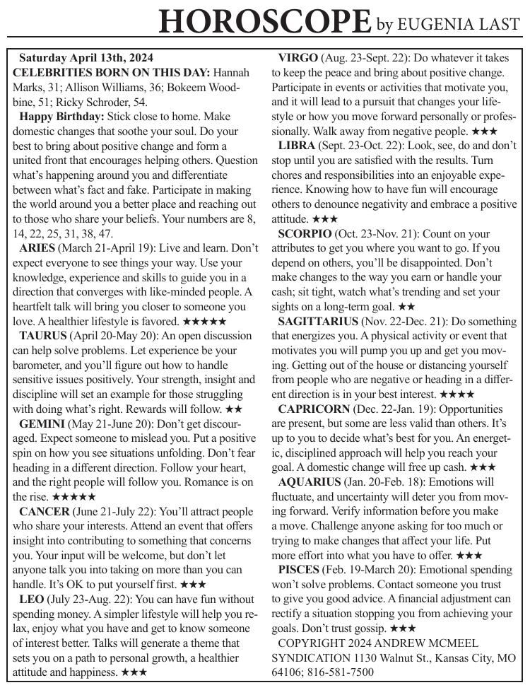 0413 horoscope | Horoscopes | cecildaily.com