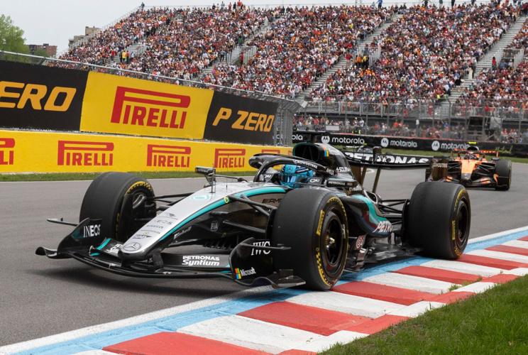 Russell clashes with Mercedes teammate Antonelli in Canadian GP sprint ...