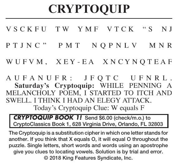 041618 Cryptoquip | Cryptoquip | cecildaily.com