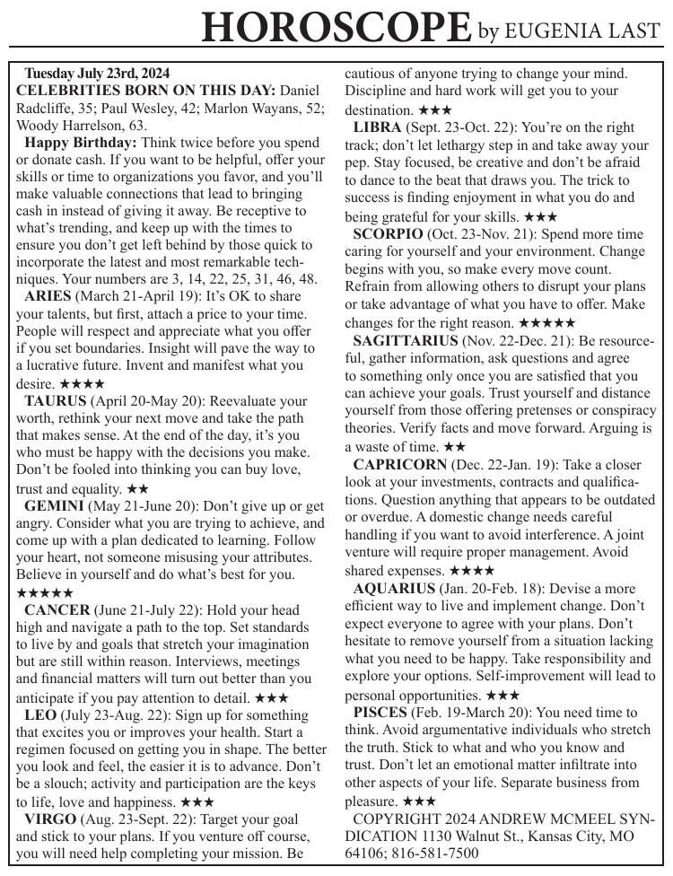 0723 horoscope | Horoscopes | cecildaily.com