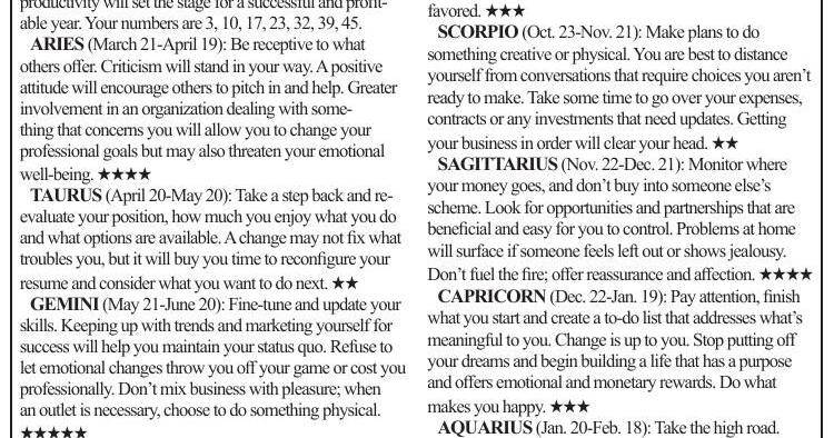 0130 horoscope | Horoscopes | cecildaily.com