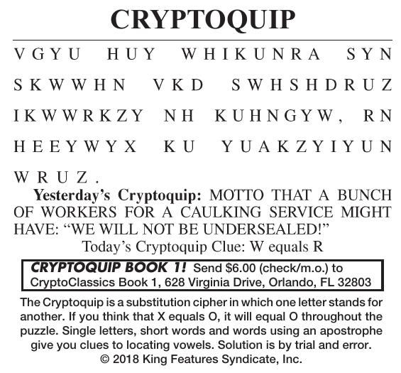 110918 Cryptoquip | Cryptoquip | cecildaily.com