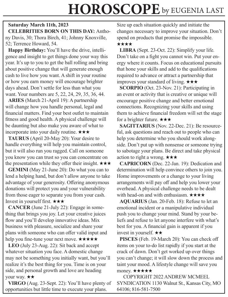 0311 horoscope | Horoscopes | cecildaily.com