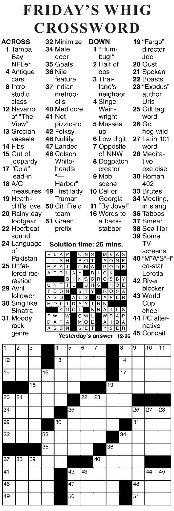 1226 crossword | Crosswords | cecildaily.com