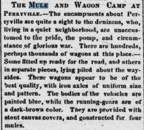 Perryville: Scene of the Great Civil War Mule School | Our Cecil ...