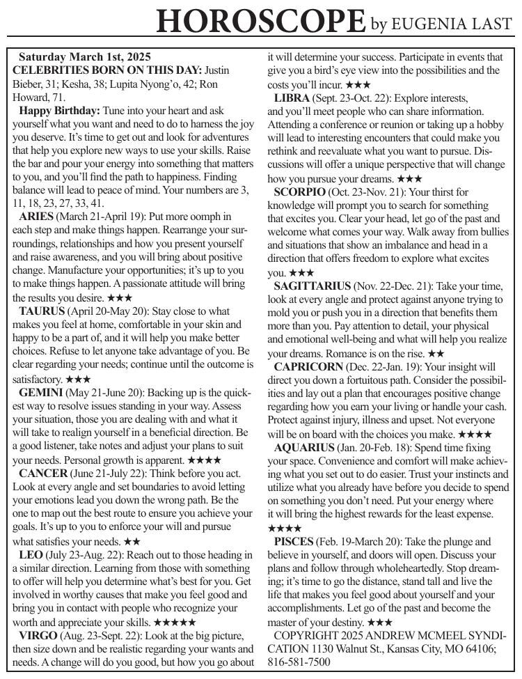 0301 horoscope | Horoscopes | cecildaily.com