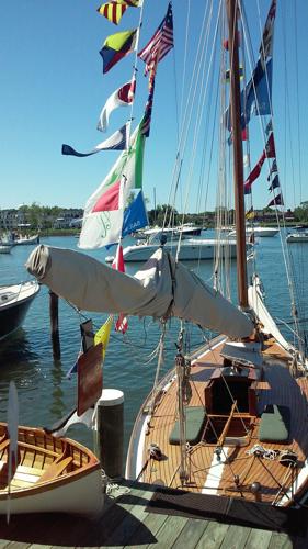 Classic yacht Elf ends 13 years at CBMM in stormy seas | Business ...