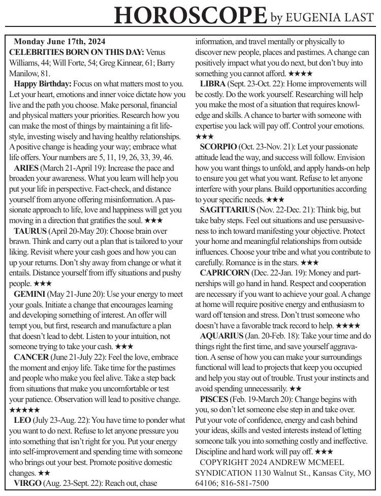 0617 horoscope | Horoscopes | cecildaily.com