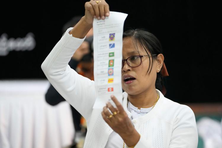 Photos show Myanmar holding its first election since the military ...