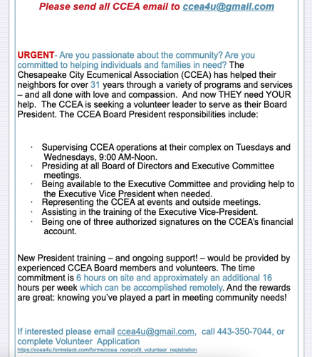 CCEA needs help | News | cecildaily.com