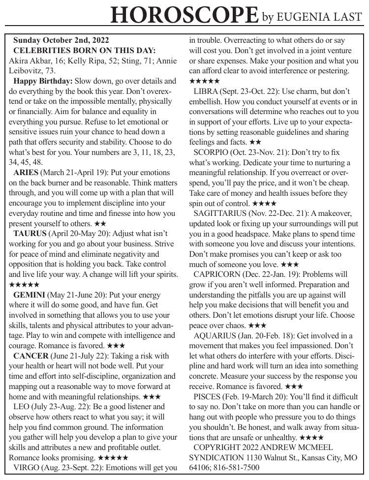 1002 horoscope | Horoscopes | cecildaily.com