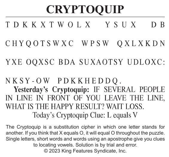 Cryptoquip | cecildaily.com