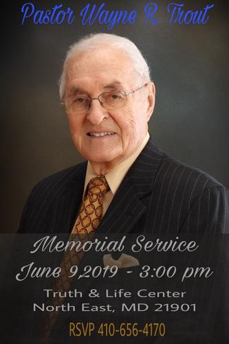 Memorial service Sunday will honor Rev. Trout | Religion | cecildaily.com