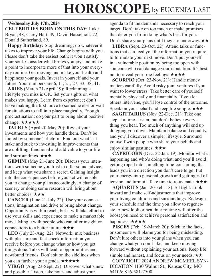 0717 horoscope | Horoscopes | cecildaily.com