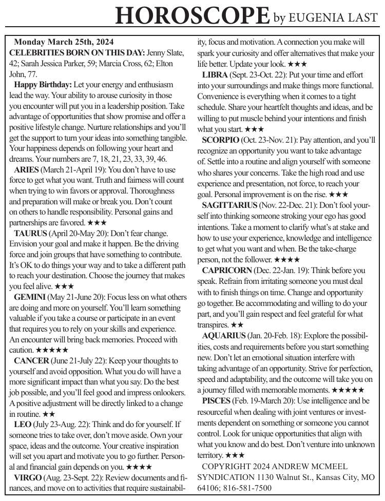 0325 horoscope | Horoscopes | cecildaily.com