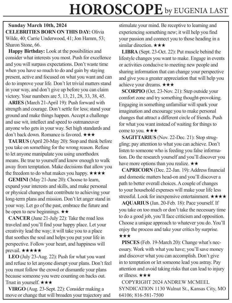 0310 horoscope | Horoscopes | cecildaily.com