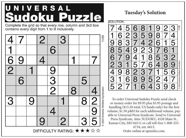 1129 sudoku | Sudoku | cecildaily.com