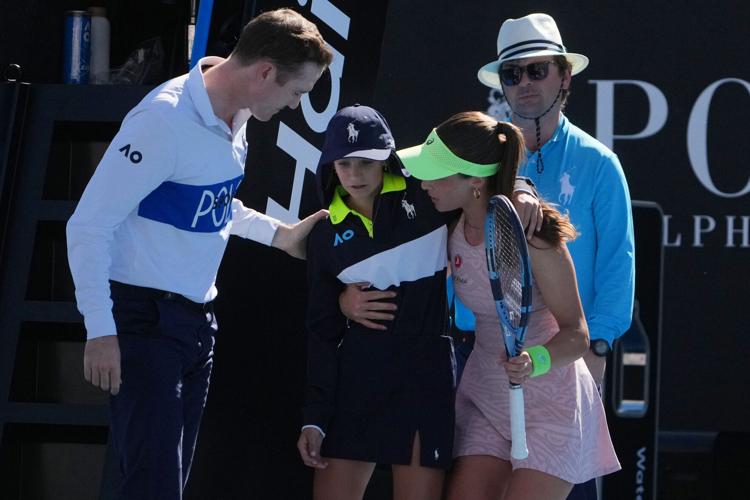 Zeynep Sönmez rushes to aid ballkid during Australian Open upset win ...