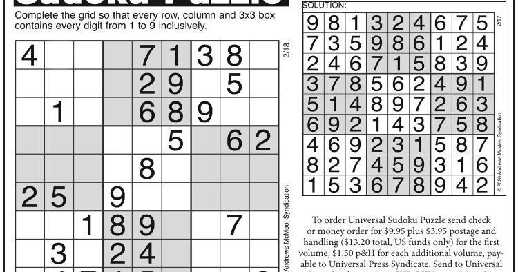 0218 sudoku | Sudoku | cecildaily.com