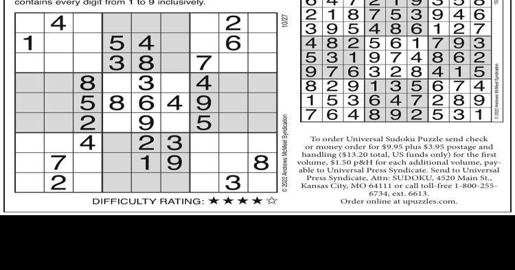 1027 sudoku | Sudoku | cecildaily.com