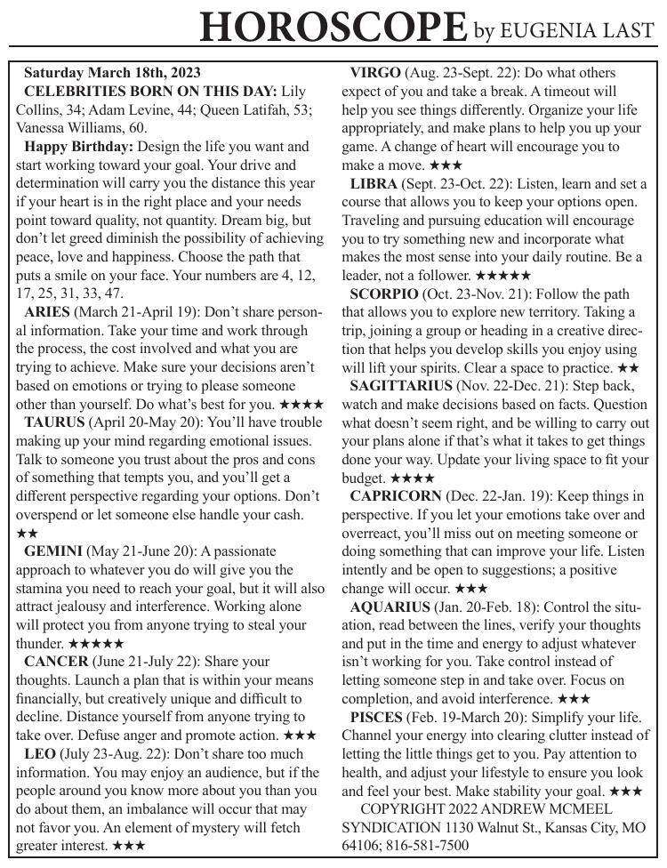 0318 horoscope | Horoscopes | cecildaily.com