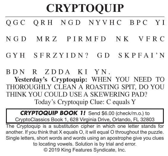 Cryptoquip | cecildaily.com