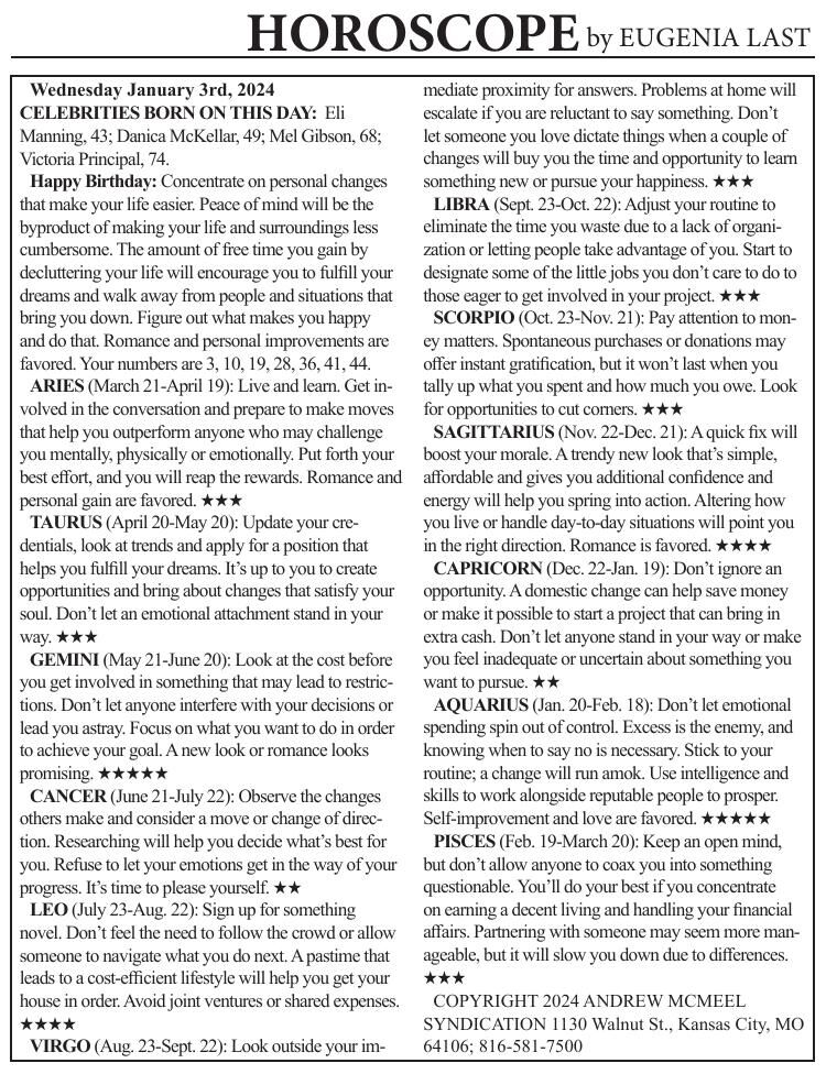 0103 horoscope | Horoscopes | cecildaily.com