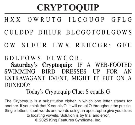 Cryptoquip | cecildaily.com