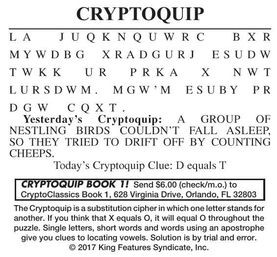 051017 cryptoquip | Cryptoquip | cecildaily.com