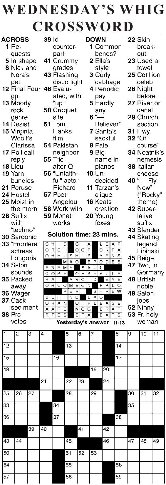 1113 crossword | Crosswords | cecildaily.com