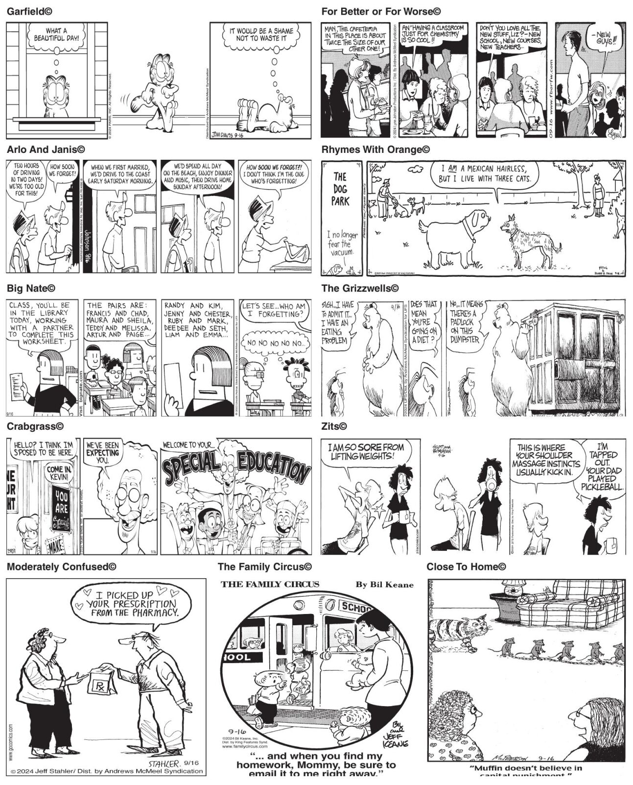 0916 comics | Comics | cecildaily.com