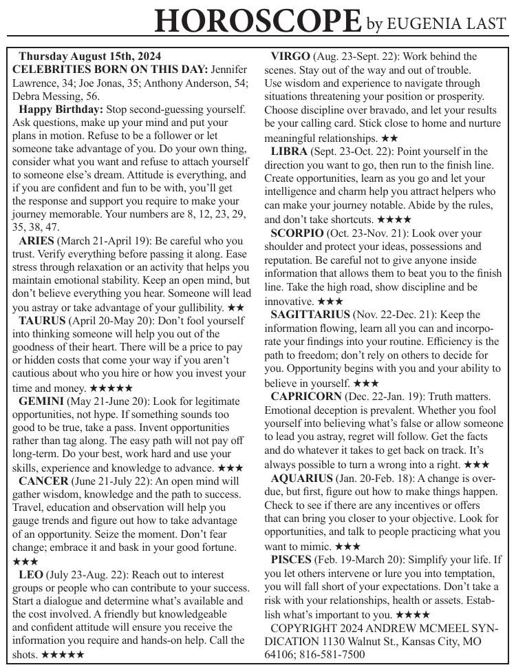 0815 horoscope | Horoscopes | cecildaily.com