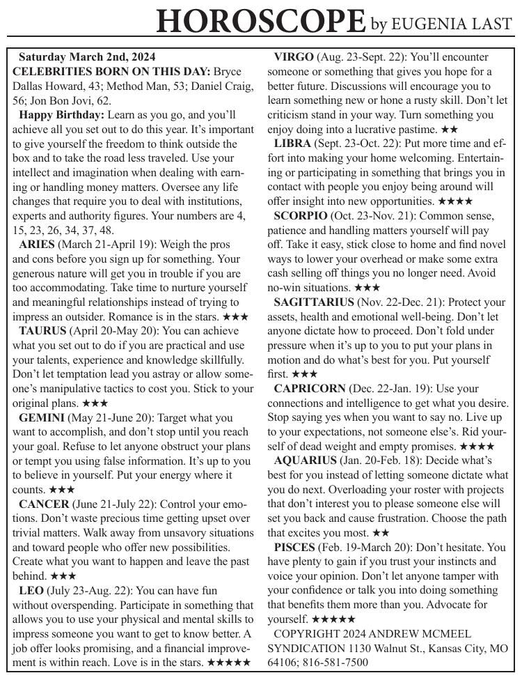 0302 horoscope | Horoscopes | cecildaily.com