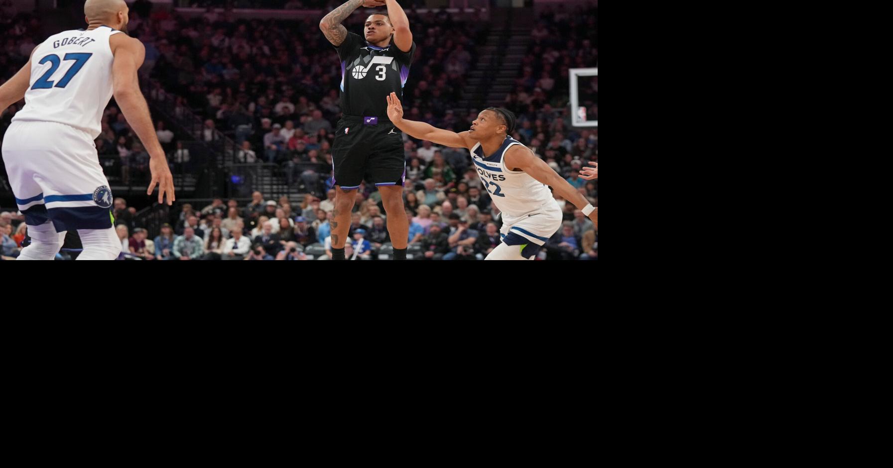 George scores 43 as Jazz rallies to beat Timberwolves 127-122, giving ...