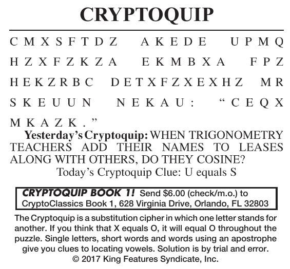 053017 cryptoquip | Cryptoquip | cecildaily.com
