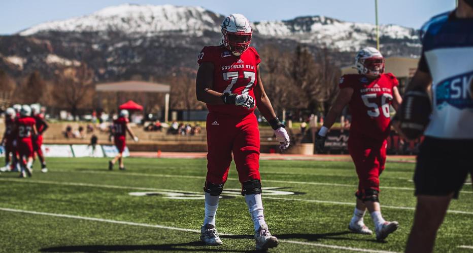 SUU offensive lineman Braxton Jones selected by Chicago Bears in 5th ...