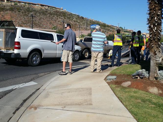 Dodge vs. Ford; rear-end crash leaves 2 pickups locked up | Local News ...