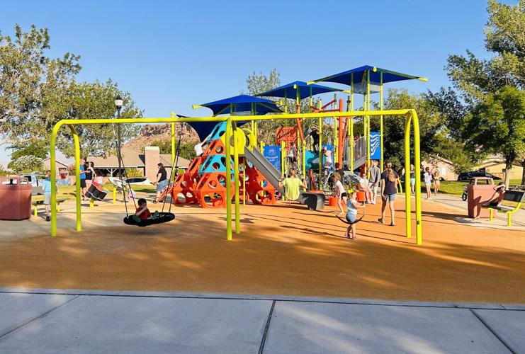 St. George officials, residents celebrate new playground at Redwood ...