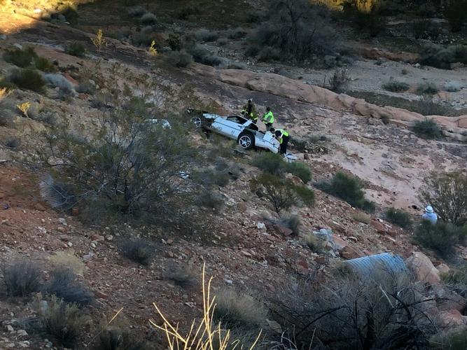 Driver seriously injured after Corvette launches down 100-foot ravine ...