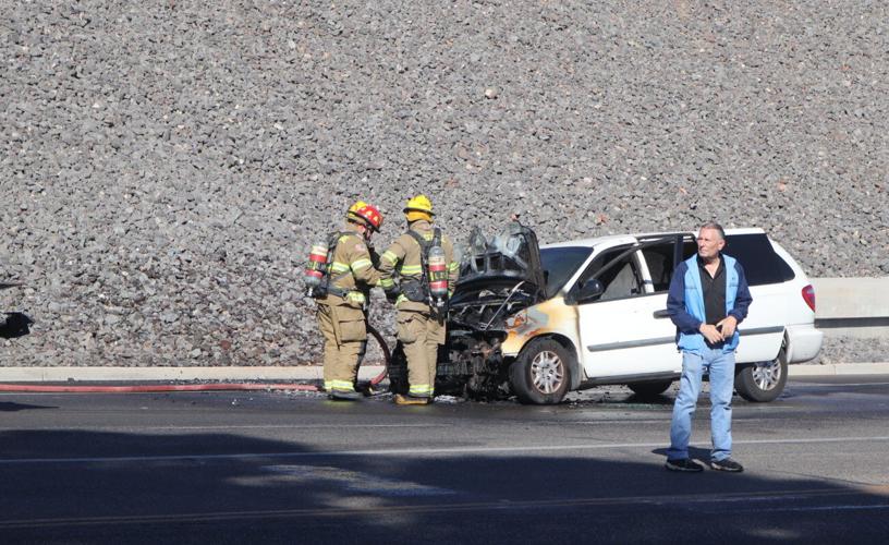 Vehicle fire diverts traffic on Red Cliffs Drive | Local News ...