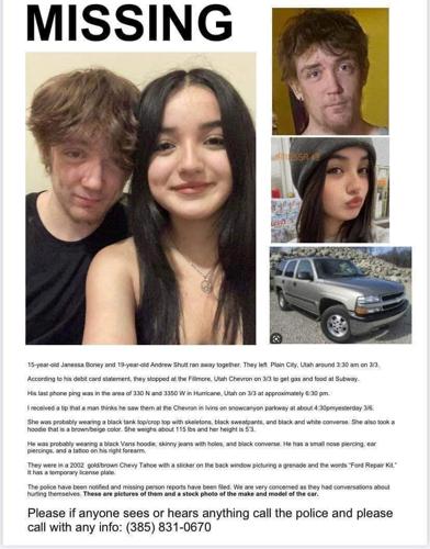 Authorities searching for teen with cell phone traced to Southern Utah ...