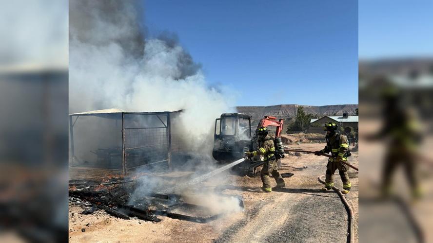 Burning outbuilding lost during short-lived brush fire in Virgin ...