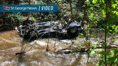 Multiple agencies respond to crash off Veyo bridge that actually ...