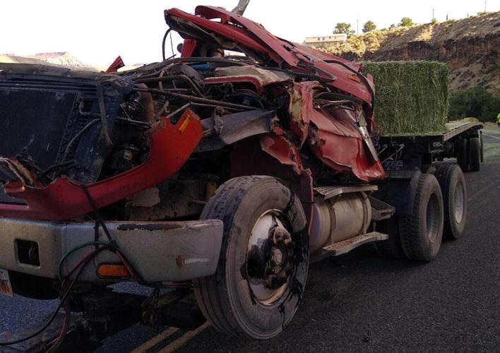 Overturned hay truck shuts down highway in Toquerville | Local News ...