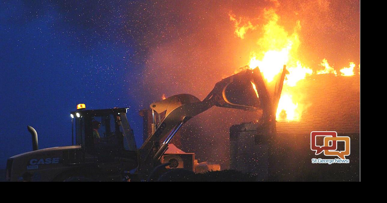 Front-end loader extinguishes fire at abandoned visitor center | Local ...