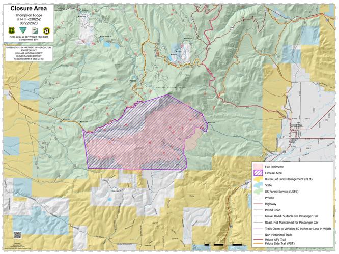 Thompson Ridge Fire near Beaver at 85% containment; some closures ...