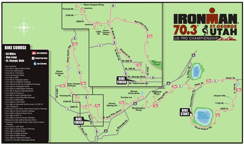Ironman 70.3 St. George road closures, detours, course maps | Events ...