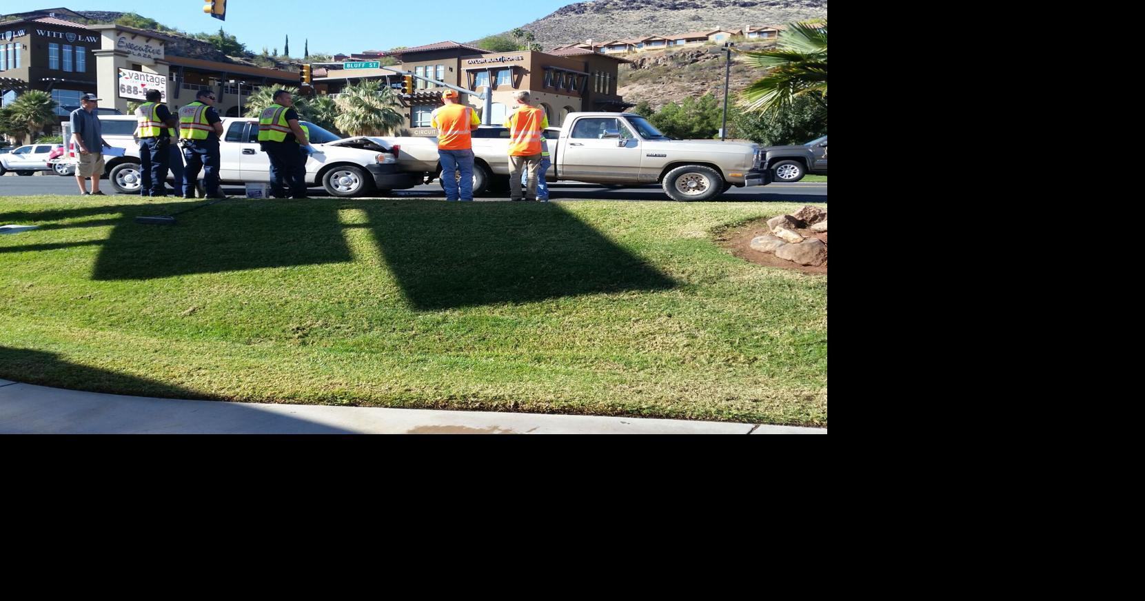 Dodge vs. Ford; rear-end crash leaves 2 pickups locked up | Local News ...