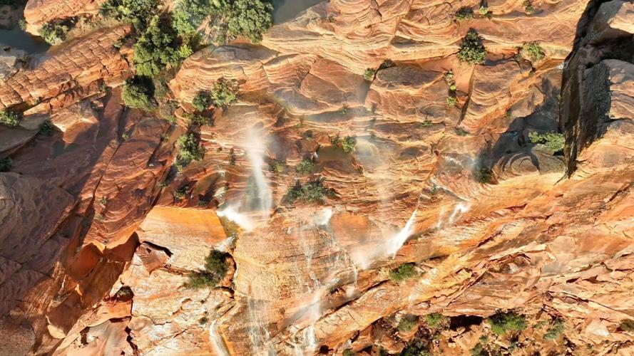 Southern Utahn captures waterfalls that appear to flow in reverse ...