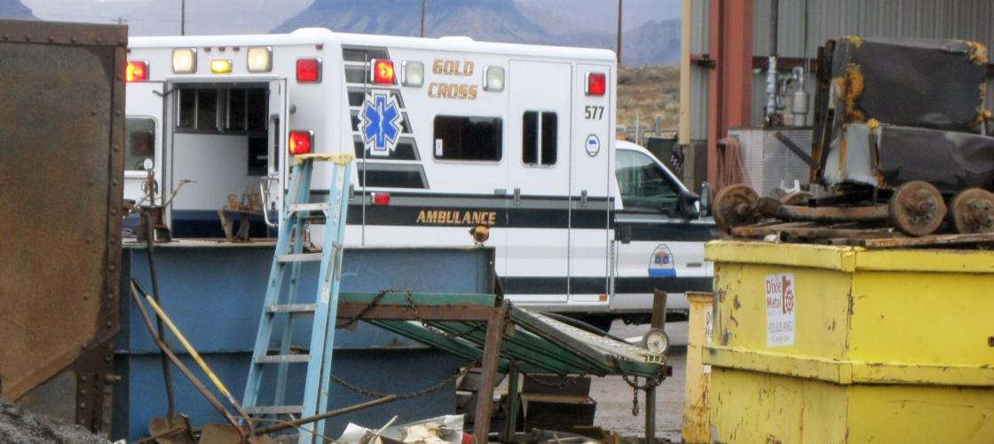 Recycling worker transported to hospital after getting leg caught in ...